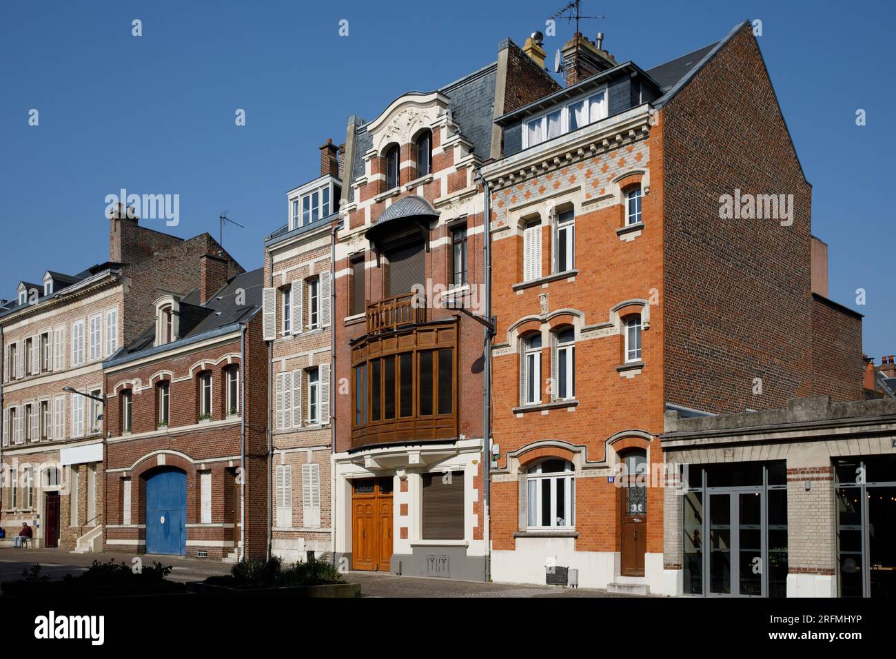 France, Hauts-de-France region, Somme department, Amiens, facades, Rue ...