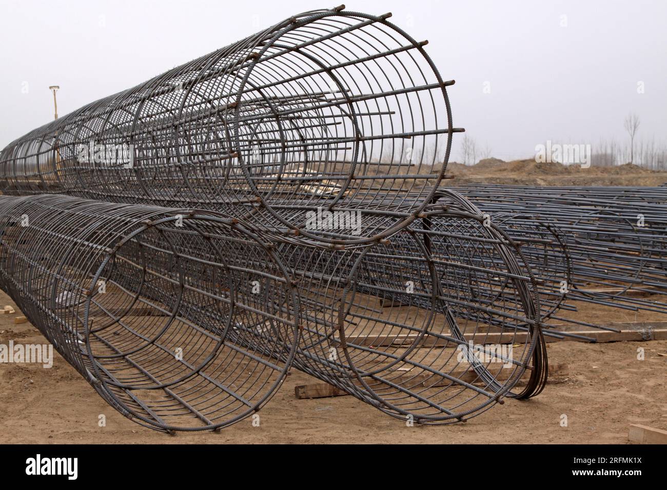 bundle of reinforced components in a construction site Stock Photo - Alamy