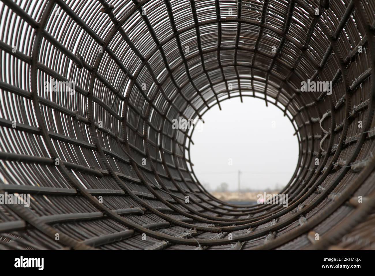 bundle of reinforced components in a construction site Stock Photo - Alamy