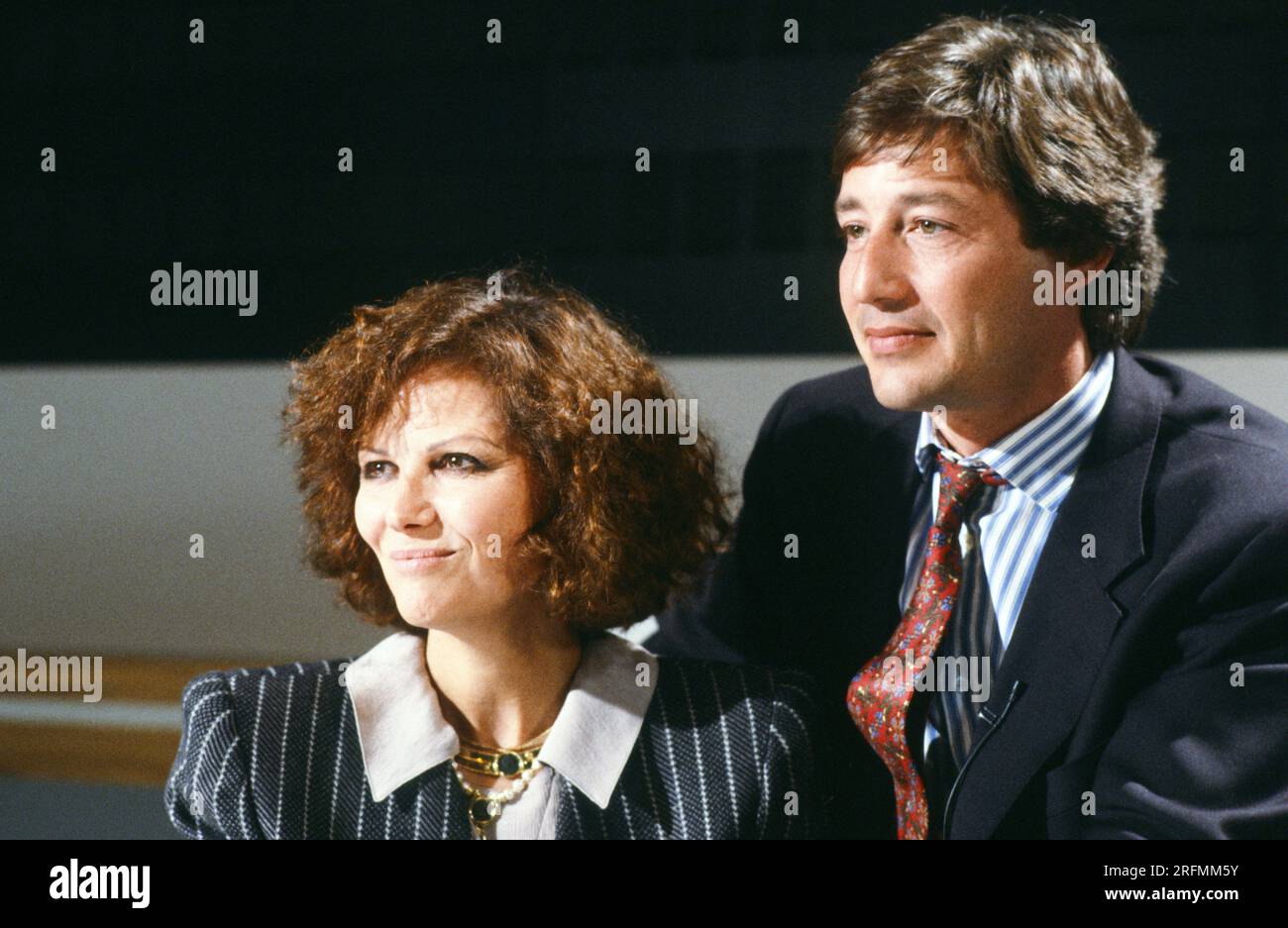 Claudia Cardinale guest on the TV show "Grand Public", presented by ...