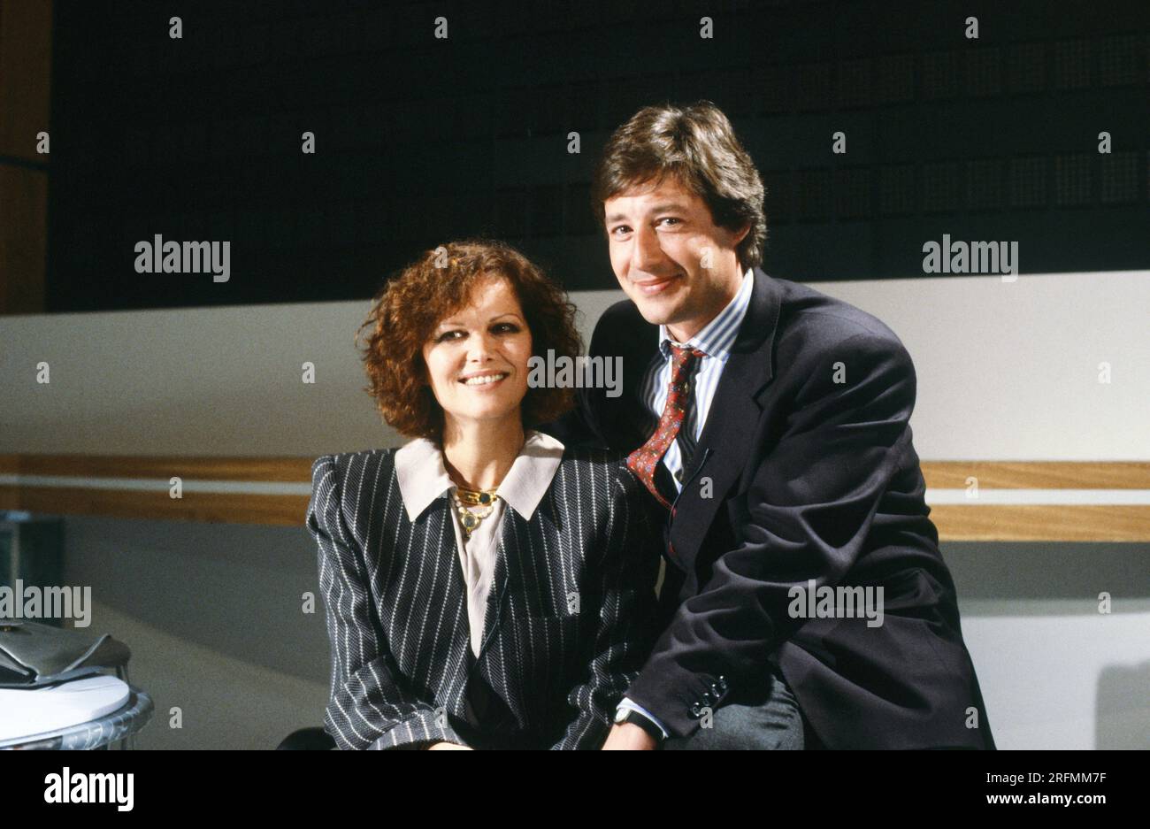 Claudia Cardinale guest on the TV show "Grand Public", presented by ...