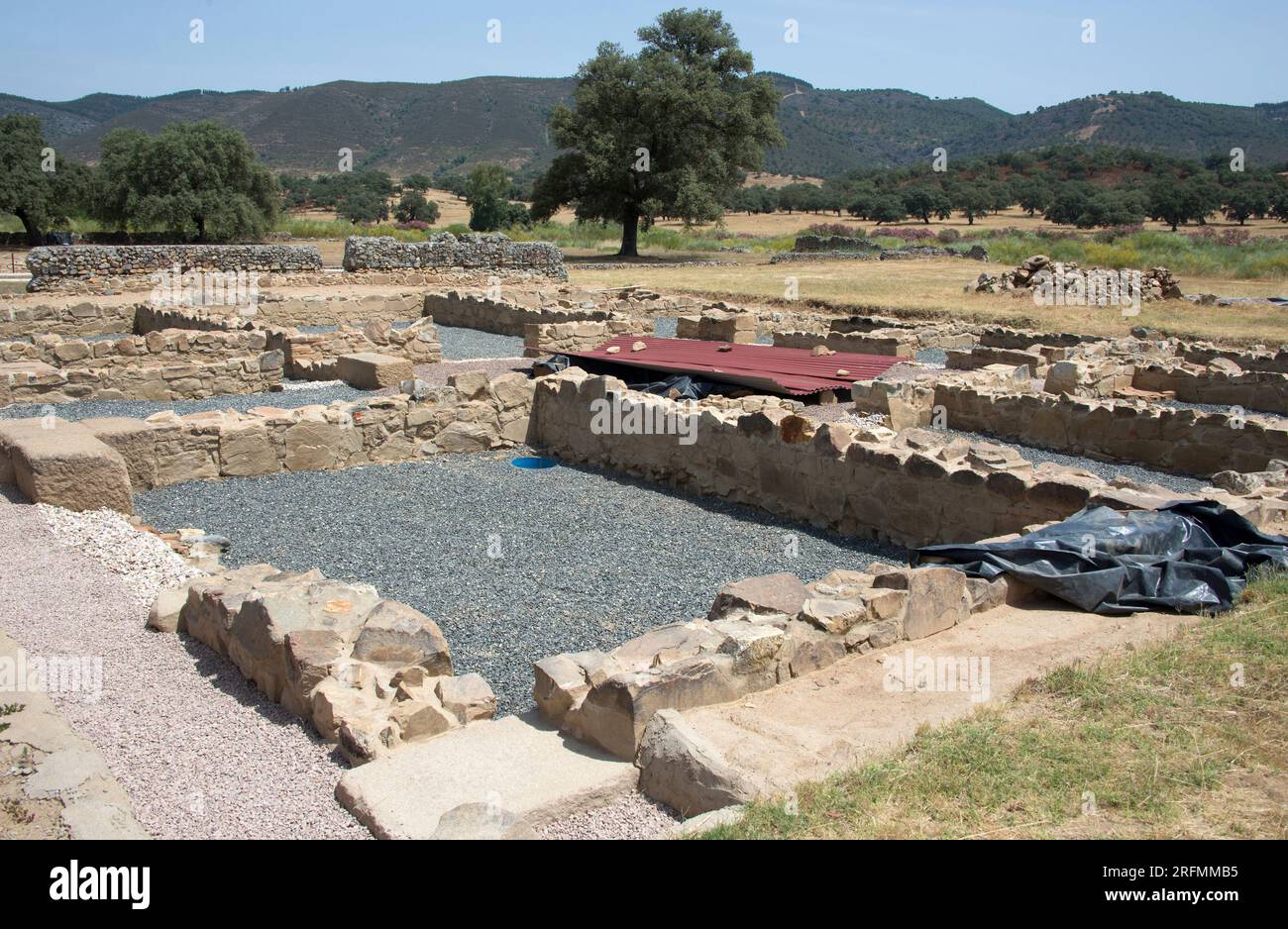 Archaelogical site of the Roman city of Turobriga. Aroche, Huelva ...