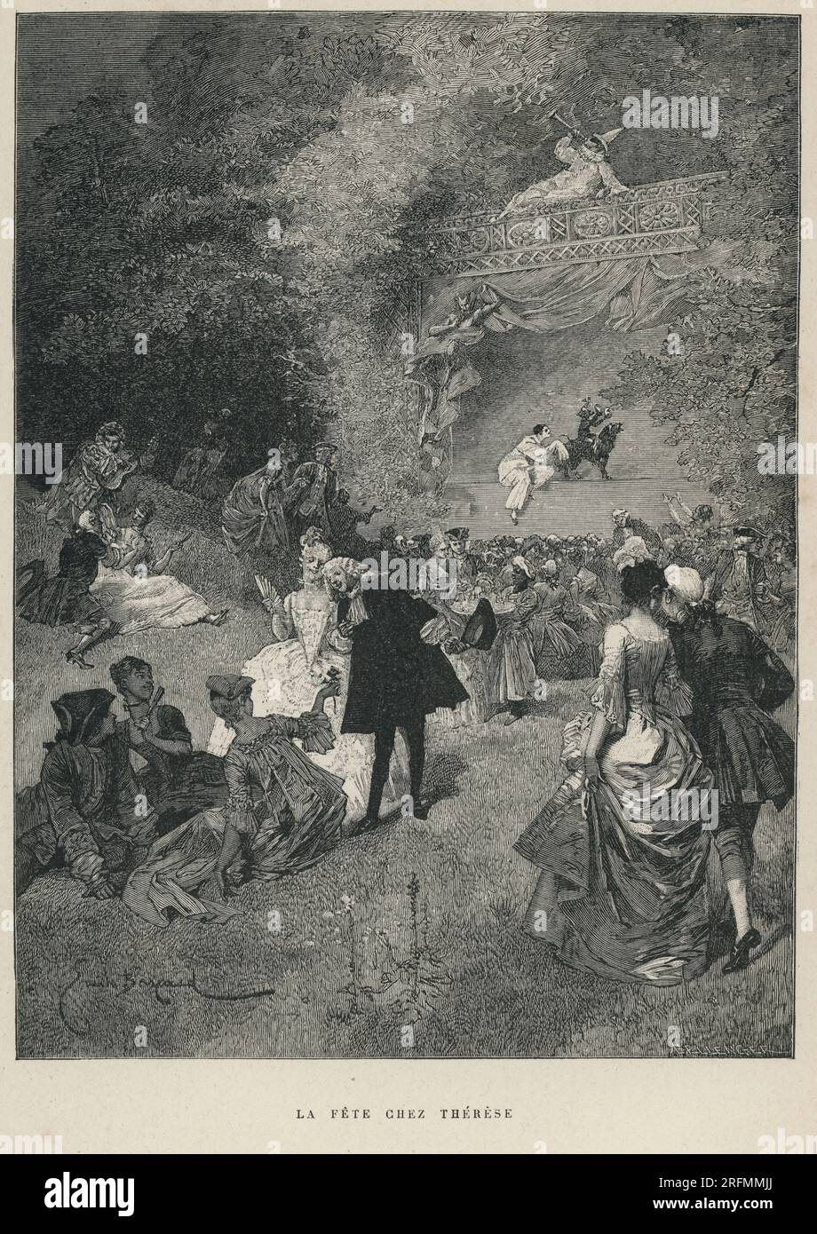 Illustration of "Les Contemplations" illustrating the poem 'La fête ...