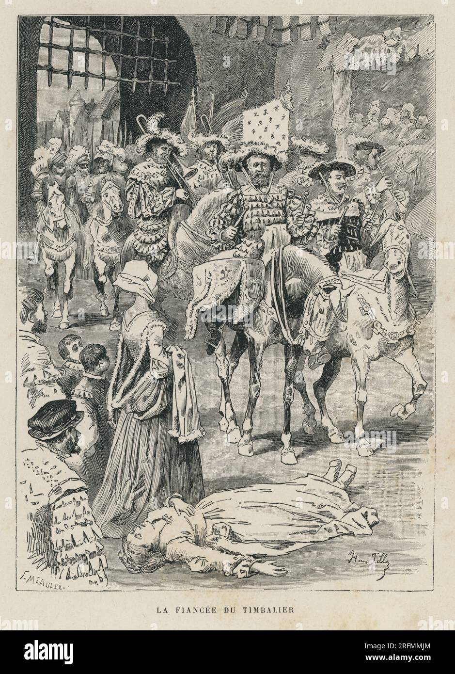 Illustration of "Odes et Ballades" illustrating the poem "La fiancée du ...