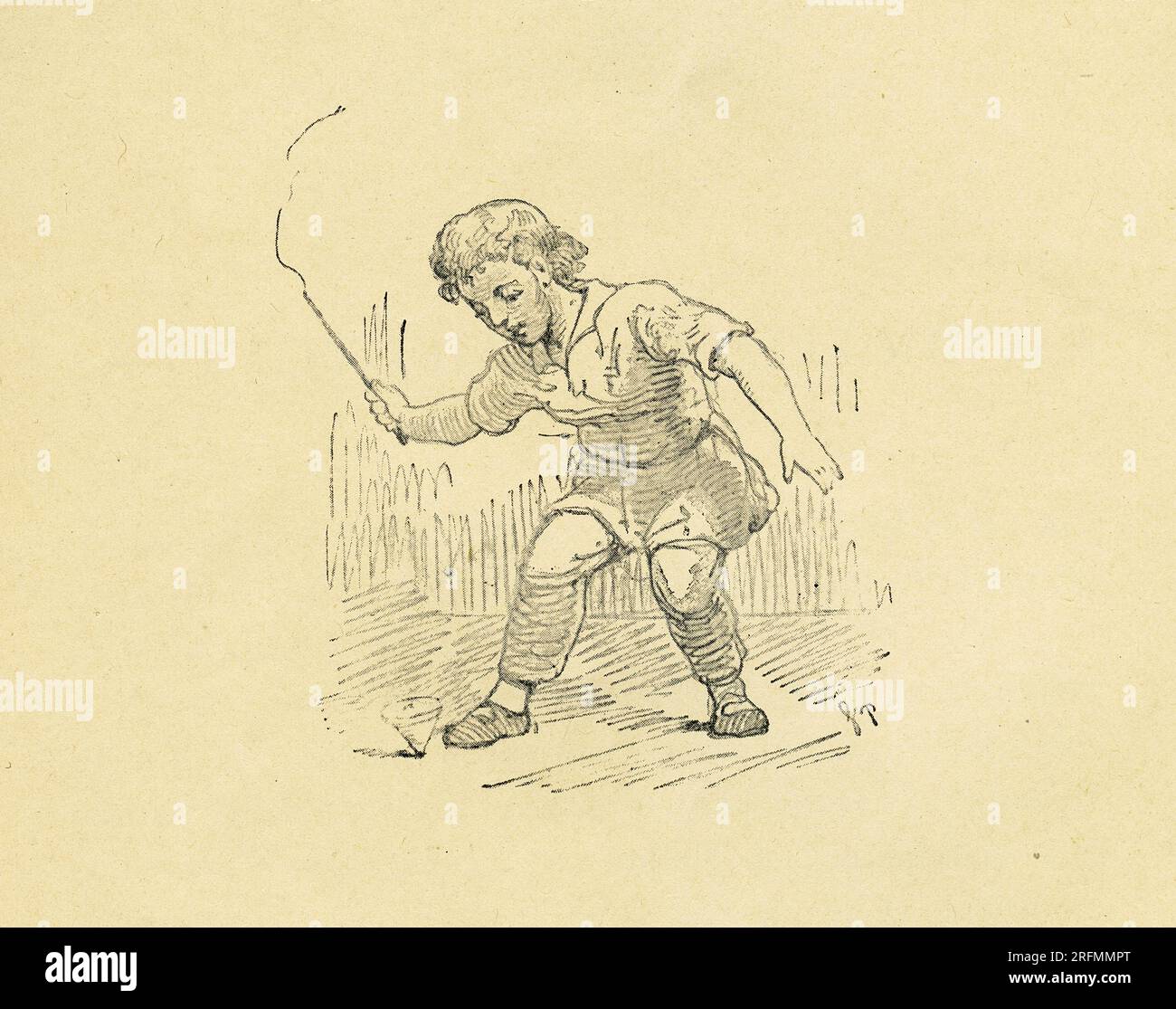 'The Top and the Ball' Illustration from Hans Christian Andersen's ...