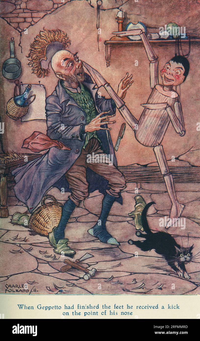 'The Adventures of Pinocchio ': When Geppetto had finished, he received ...