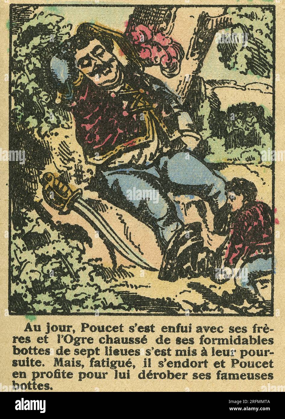 'Hop-o'-My-Thumb': Poucet steals the Ogre's boots while he is asleep ...