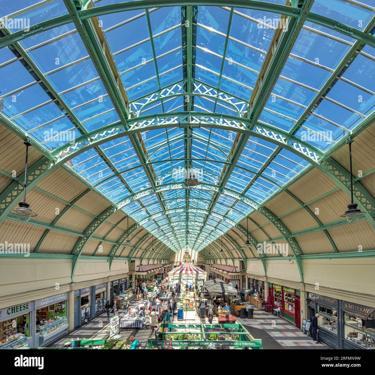 Internal daytime view looking across the Grainger Market in Newcastle ...