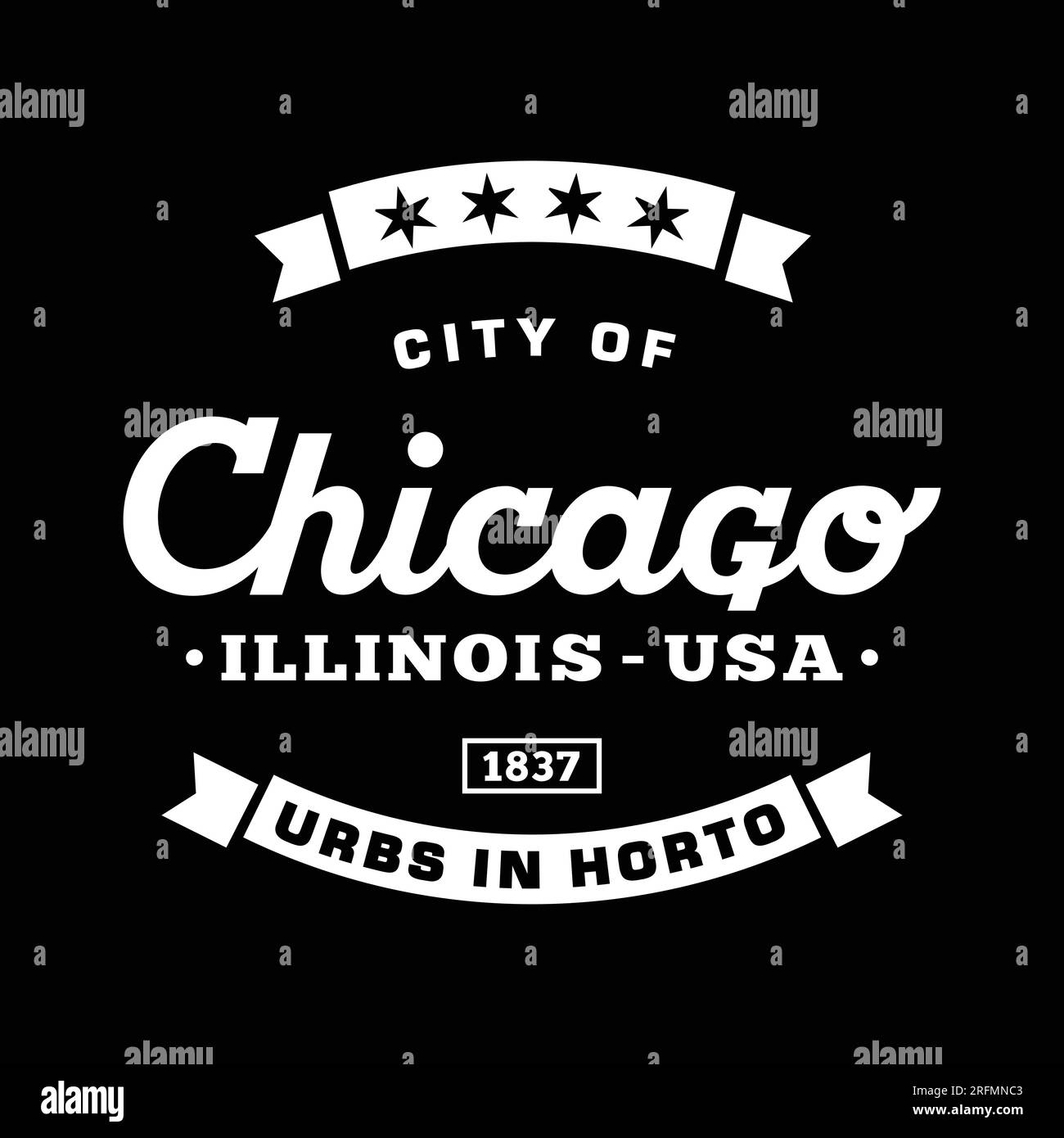 Vintage chicago poster Stock Vector Images - Alamy