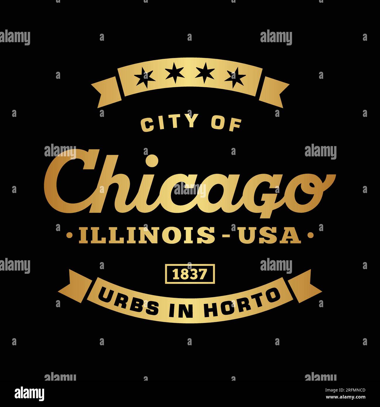 Vintage chicago poster Stock Vector Images - Alamy