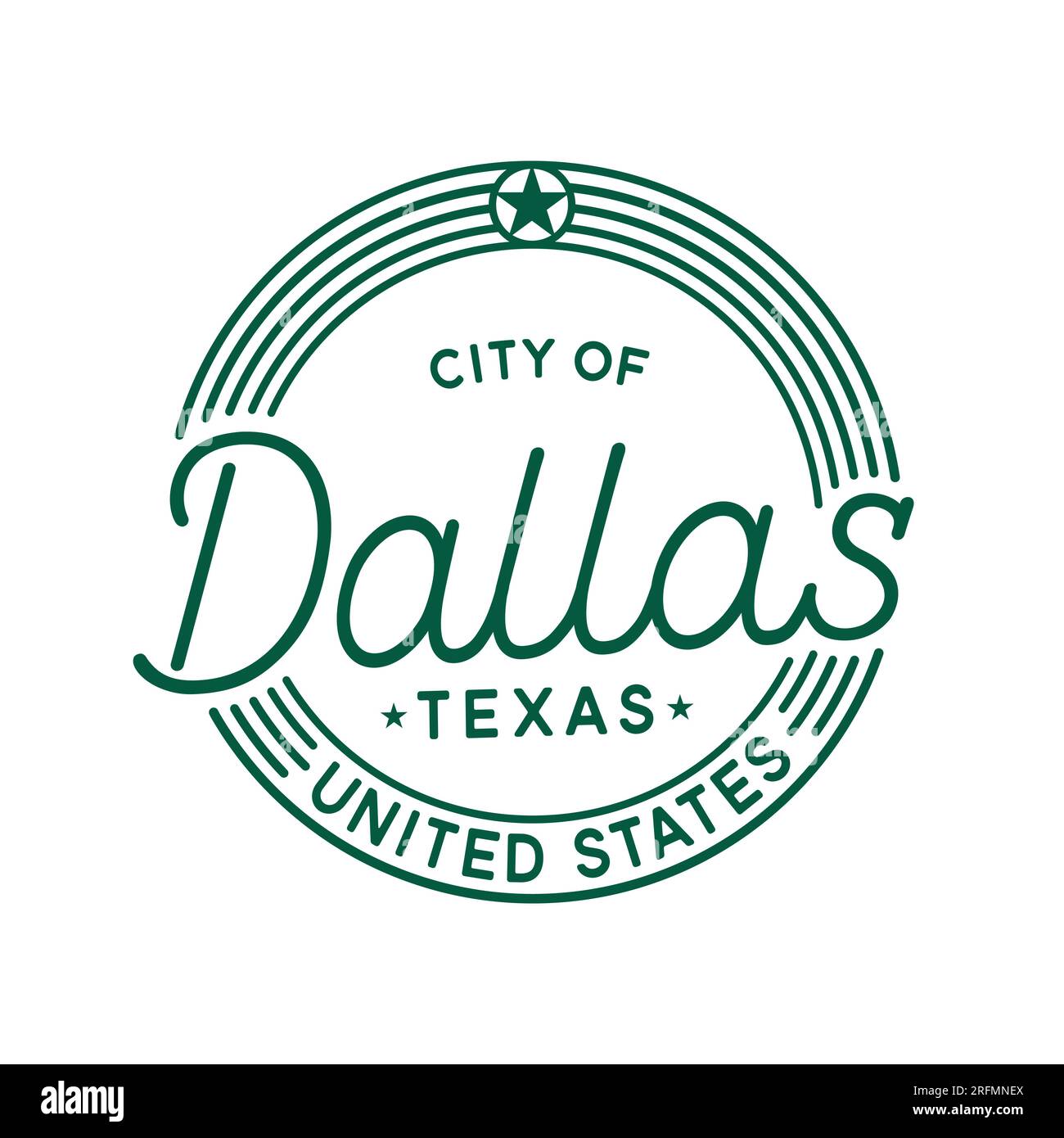 City of Dallas vector design template. Dallas Texas logotype. Vector ...