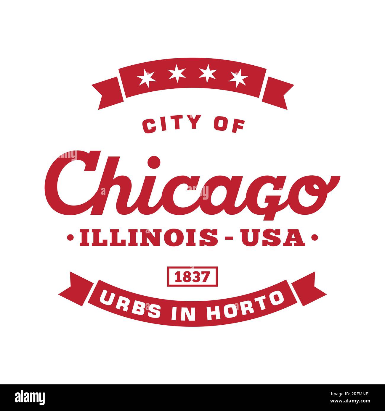 Red chicago poster Stock Vector Images - Alamy