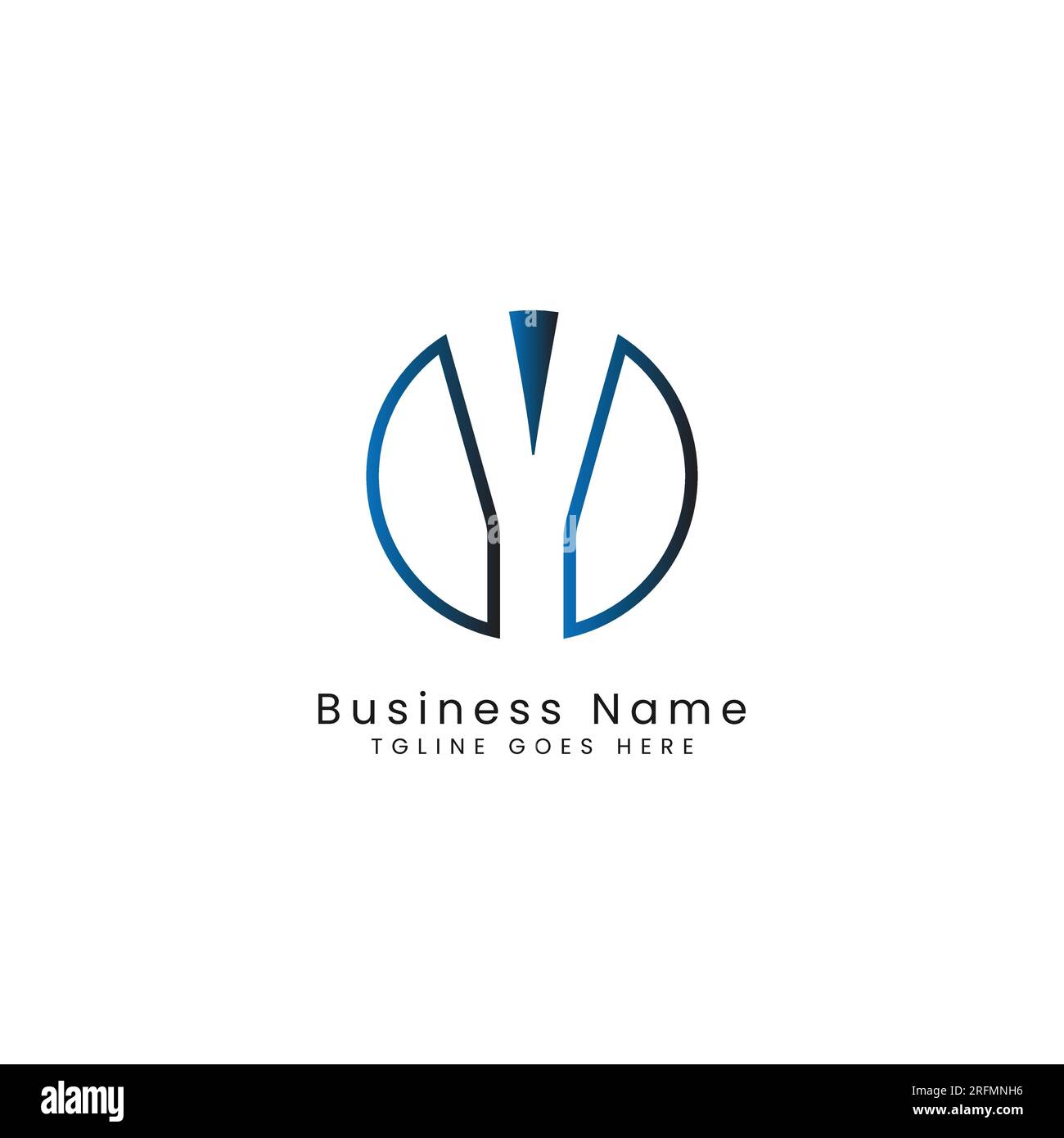 Letter Y logo, Round shape symbol, Digital, Technology, Media, Cutout ...