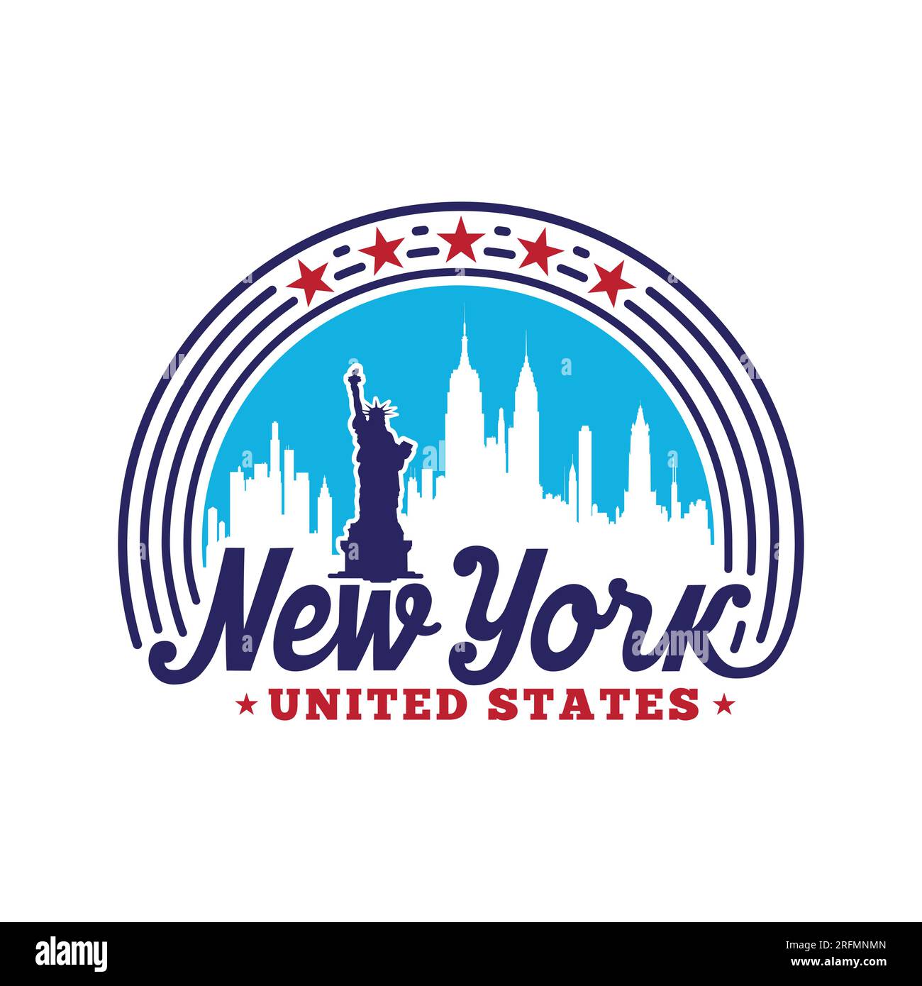 New York City, United States. Logo design template. Vector and ...