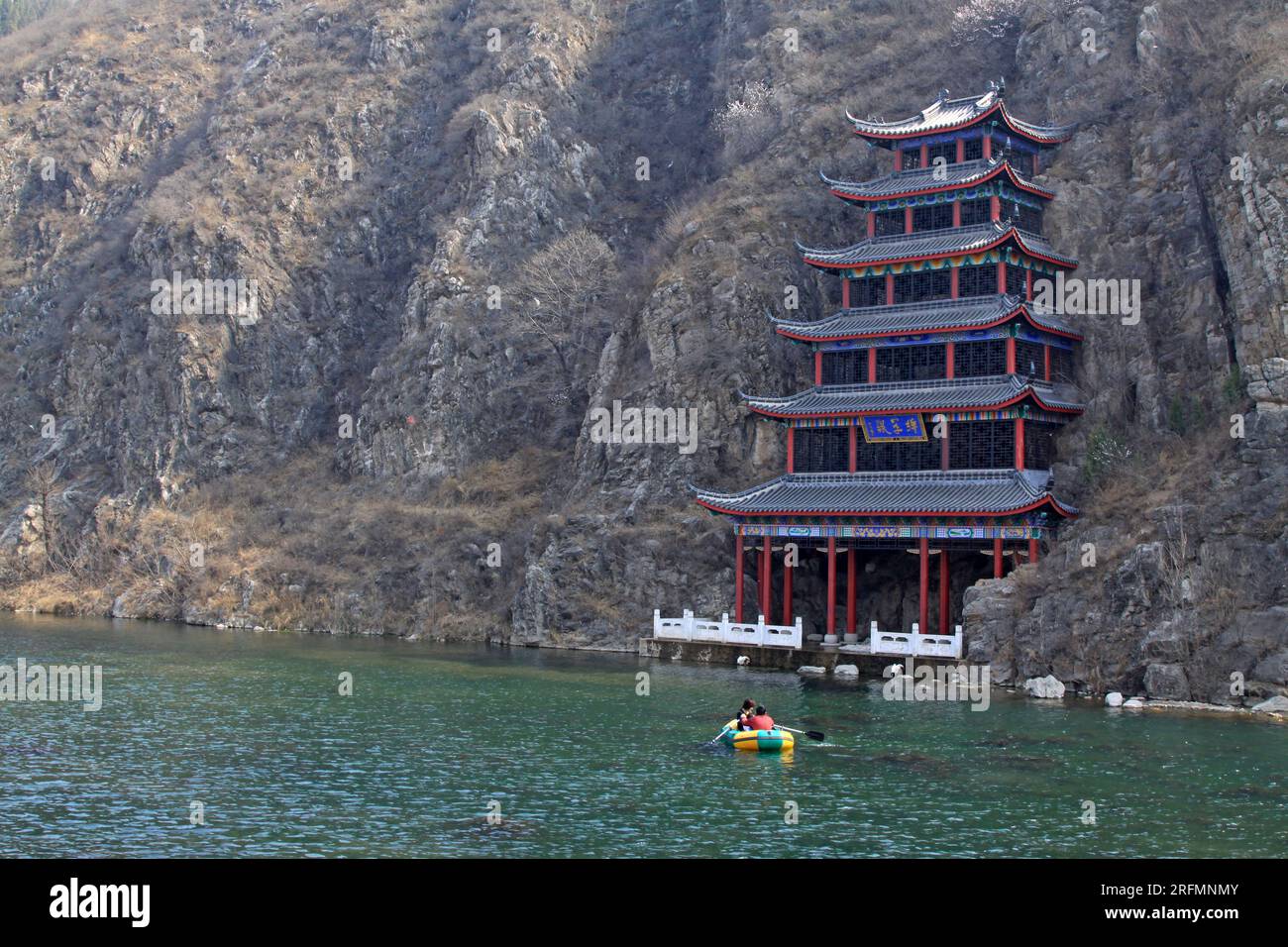 lake and pavilion scenery in north china Stock Photo - Alamy