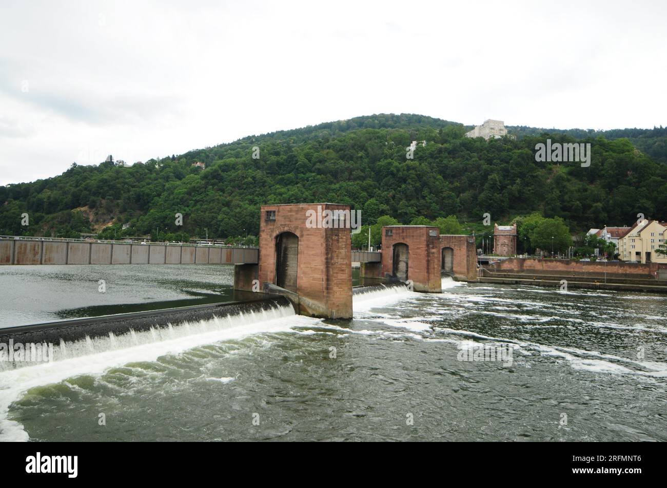 Open Dam at Neckar River in Heidelberg Germany Stock Photo - Alamy