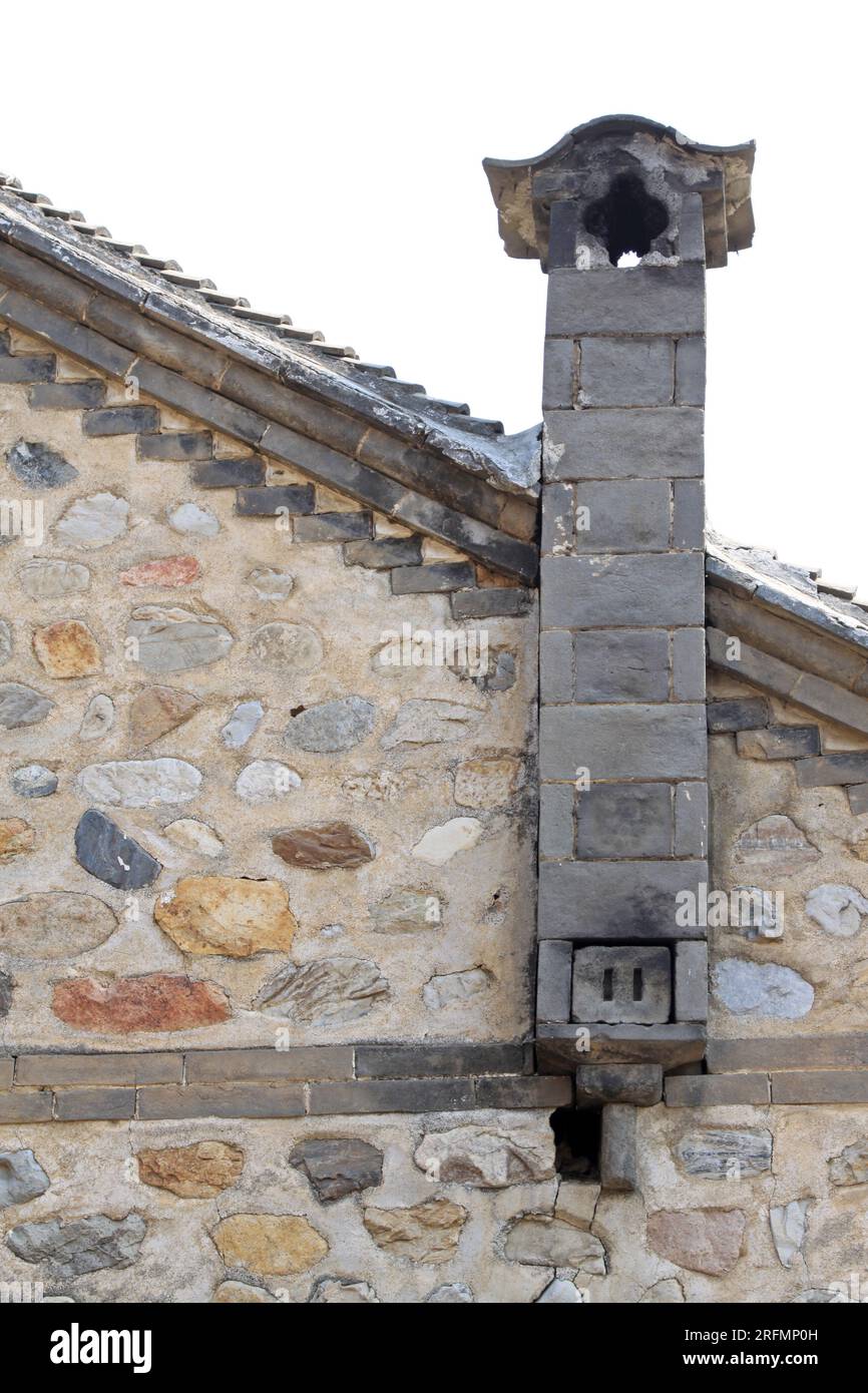 chimney on the roof in north china, winter Stock Photo - Alamy