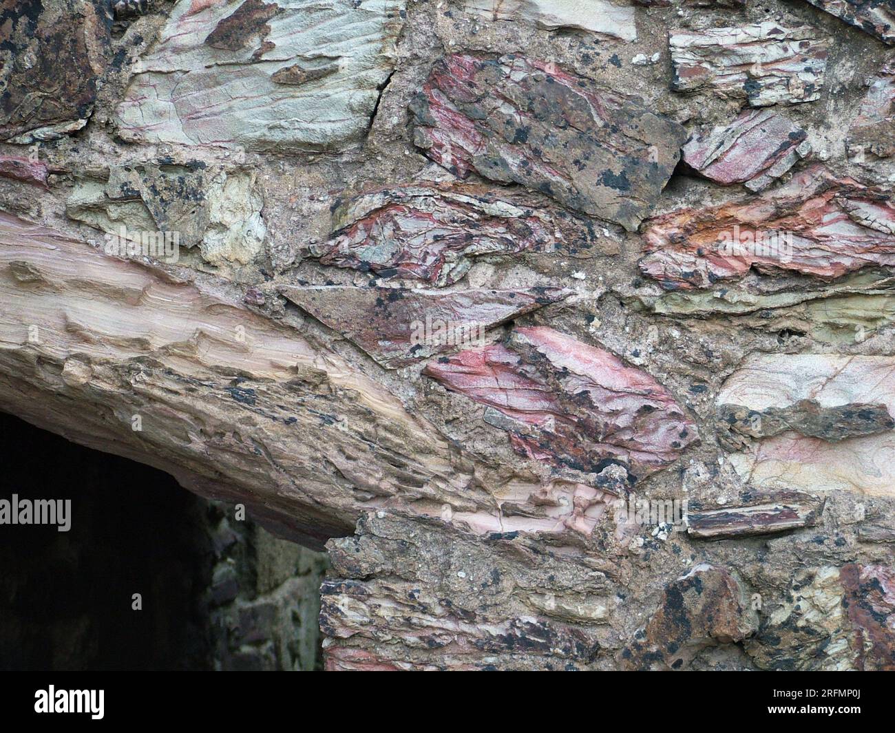 right colours in the rock used in the construction of the Wheal Coates ...