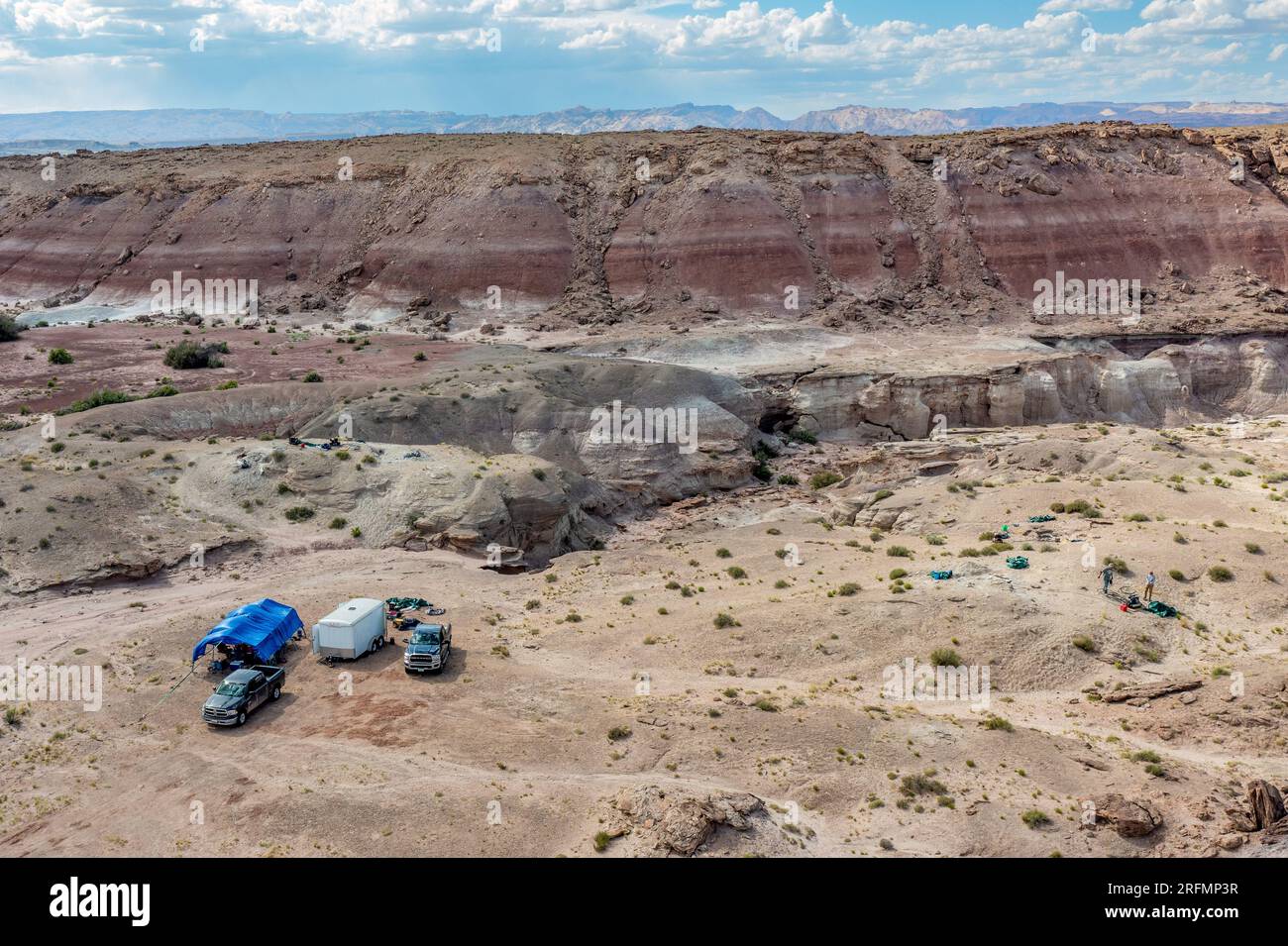 Paleontologists work in the Morrison Formation in the Burpee Dinosaur ...
