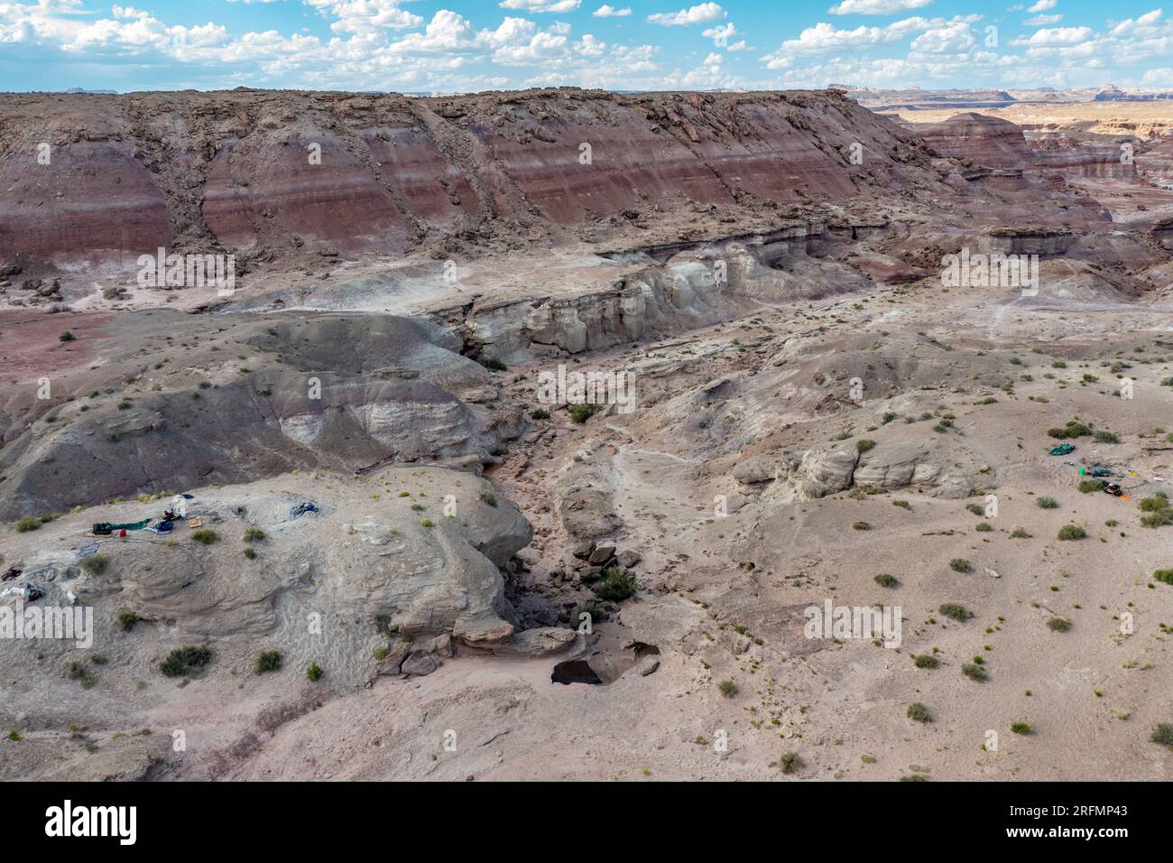 Fossil excavation sites in the Morrison Formation in the Burpee ...