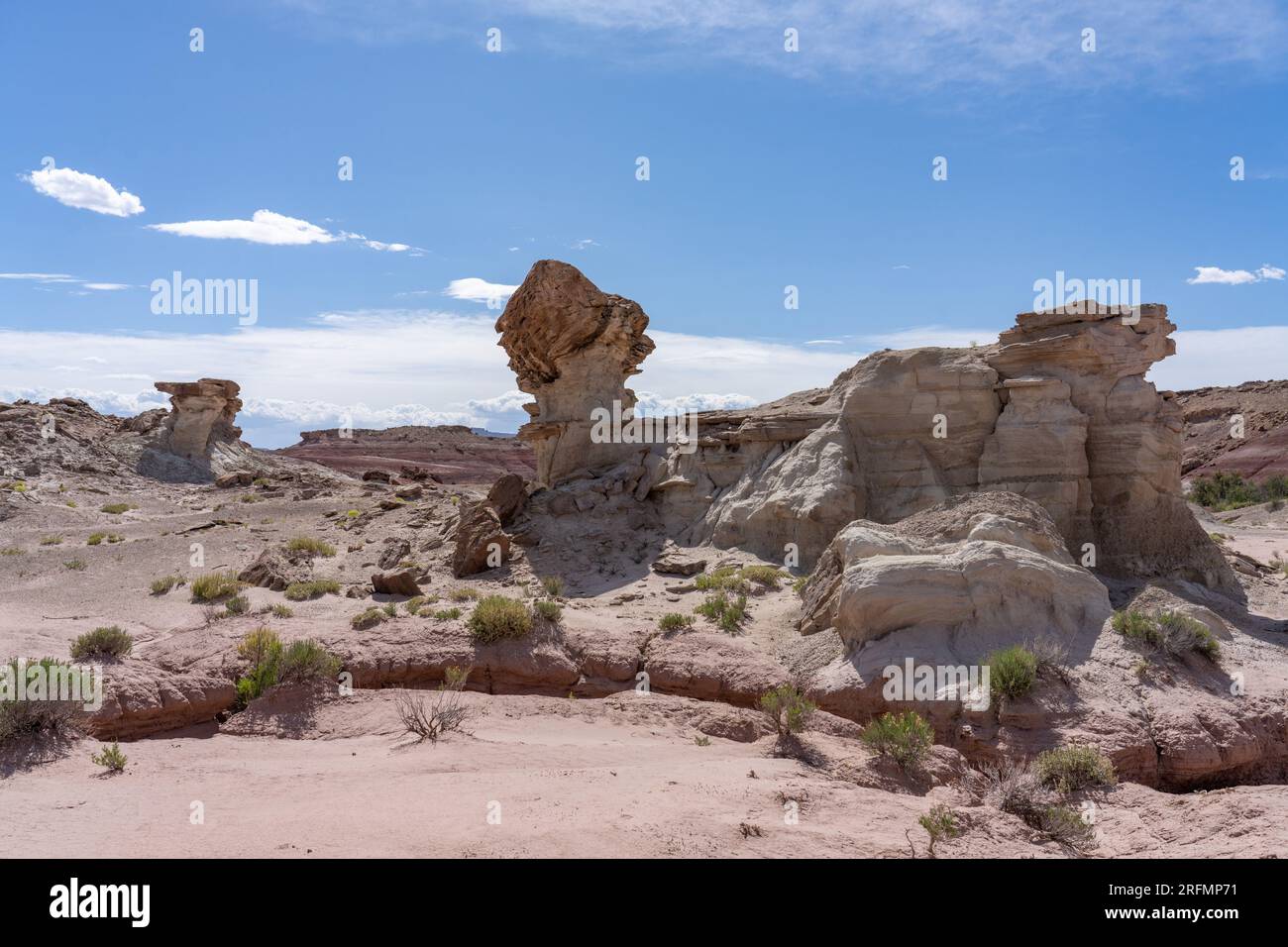 A sandstone hoodoo formation at the Burpee Dinosaur Quarry site in the ...