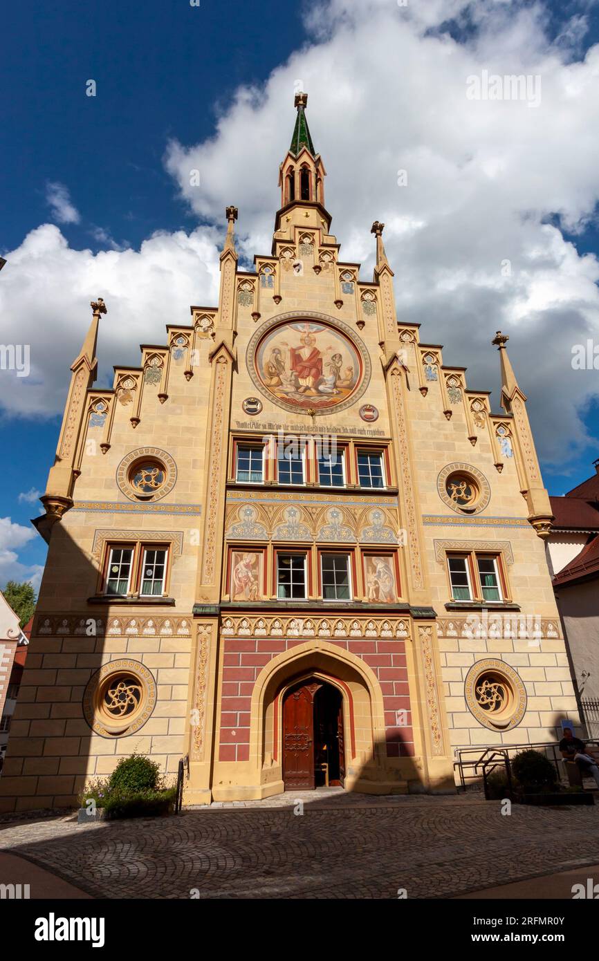 Neo-Gothic Hospital of the Holy Spirit. Bad-Waldsee, Germany Stock ...