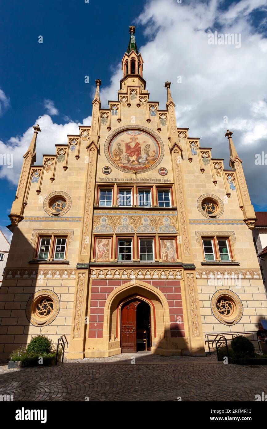 Neo-Gothic Hospital of the Holy Spirit. Bad-Waldsee, Germany Stock ...