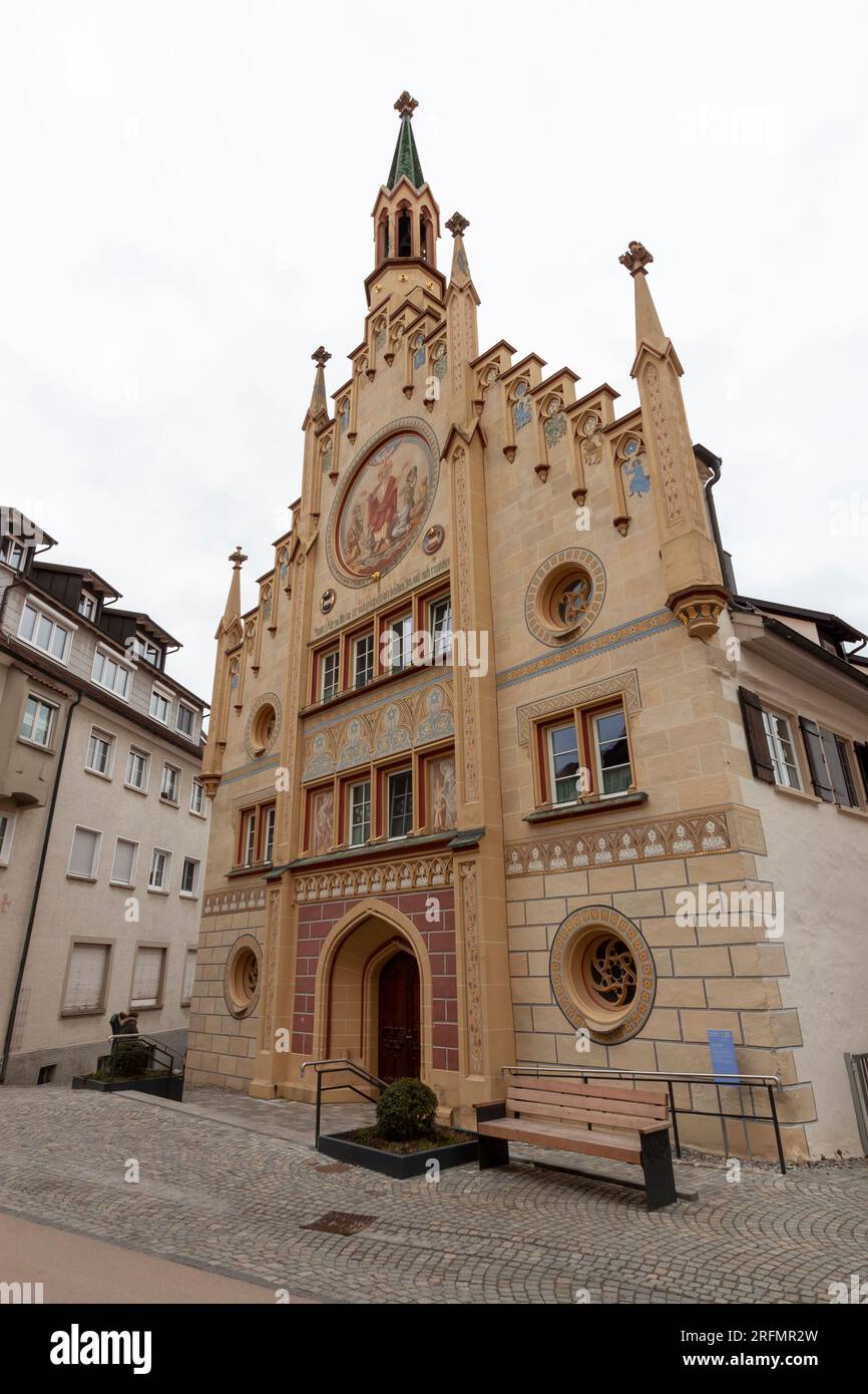 Neo-Gothic Hospital of the Holy Spirit. Bad-Waldsee, Germany Stock ...