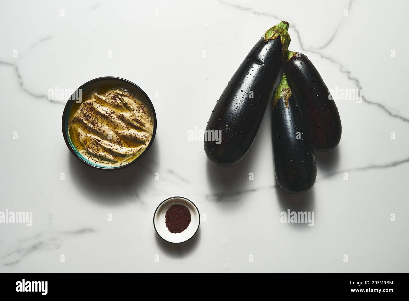 Mutabal or Moutabal - Middle Eastern dip made from roasted eggplants ...