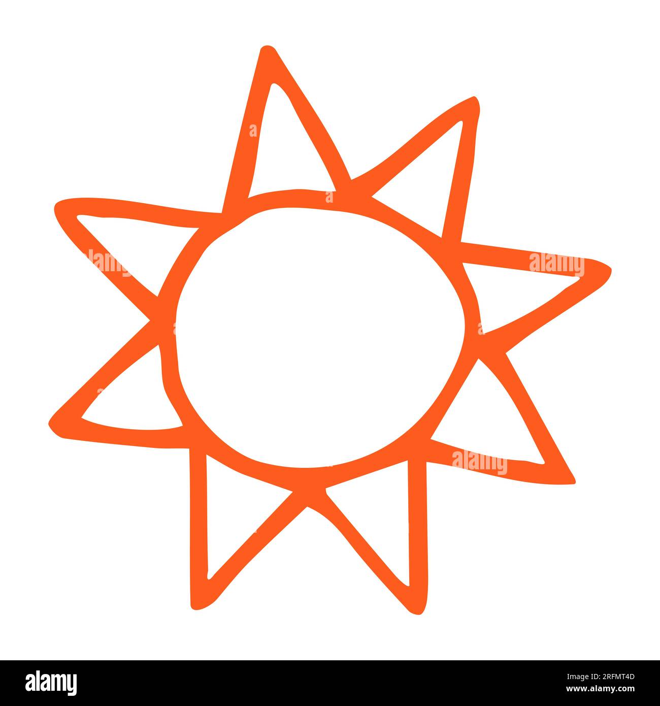 Hand drawn Sun painted with ink brush Stock Vector Image & Art - Alamy