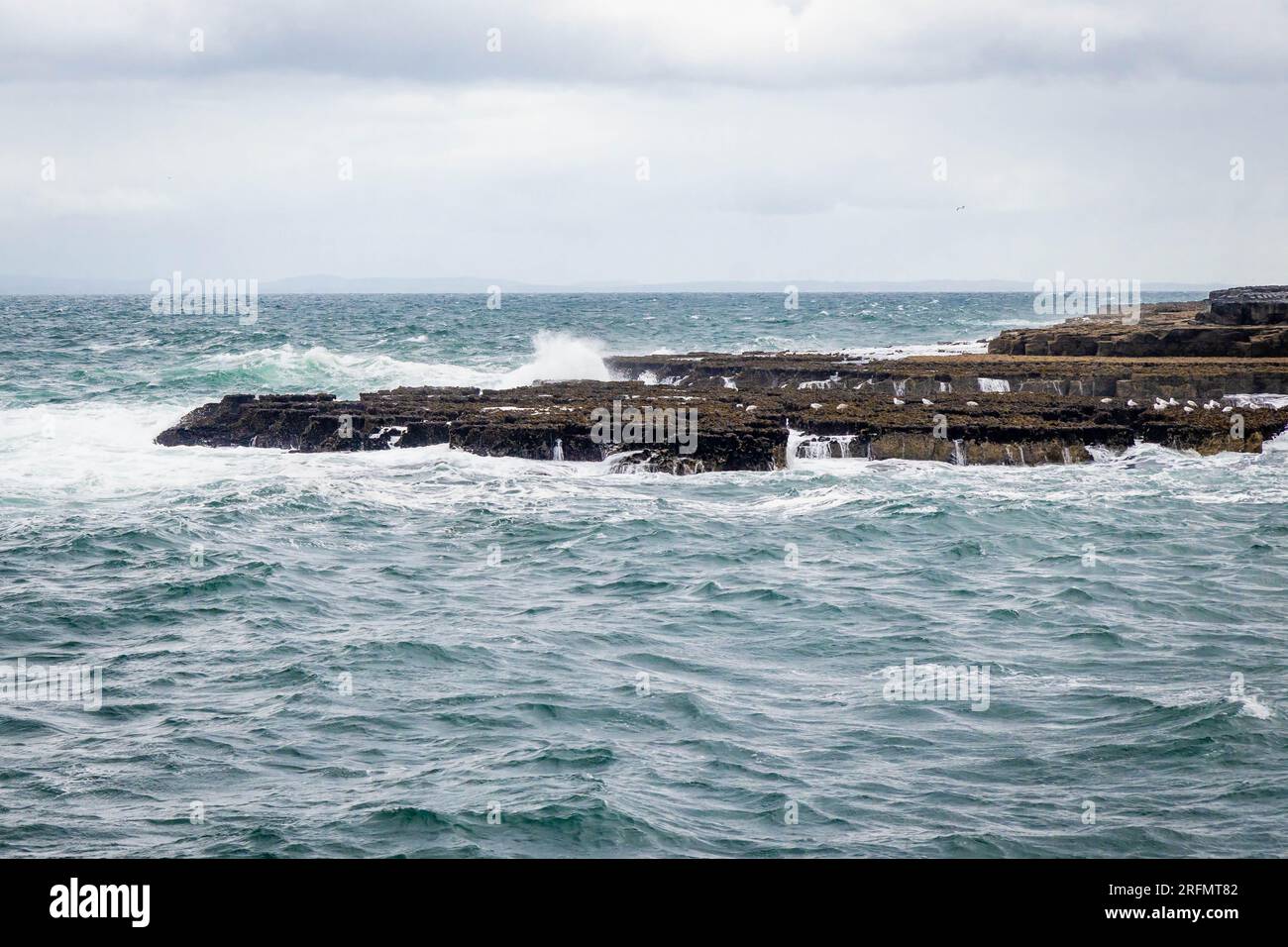 Scenic rocks landscape at the seashore atlantic ocean bay nobody Stock ...