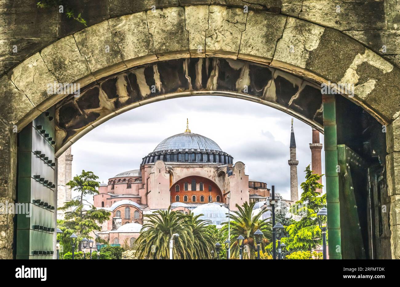 Hagia Sophia Mosque Arch Ancient Door Istanbul Turkey. Emperor ...
