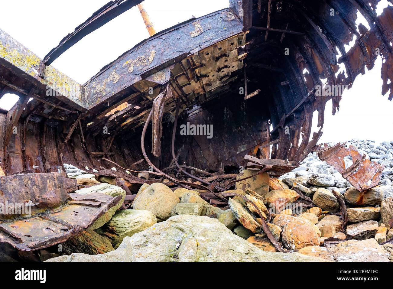 Famous shipwreck boat at Inisheer Aran Islands Ireland summer day Stock ...