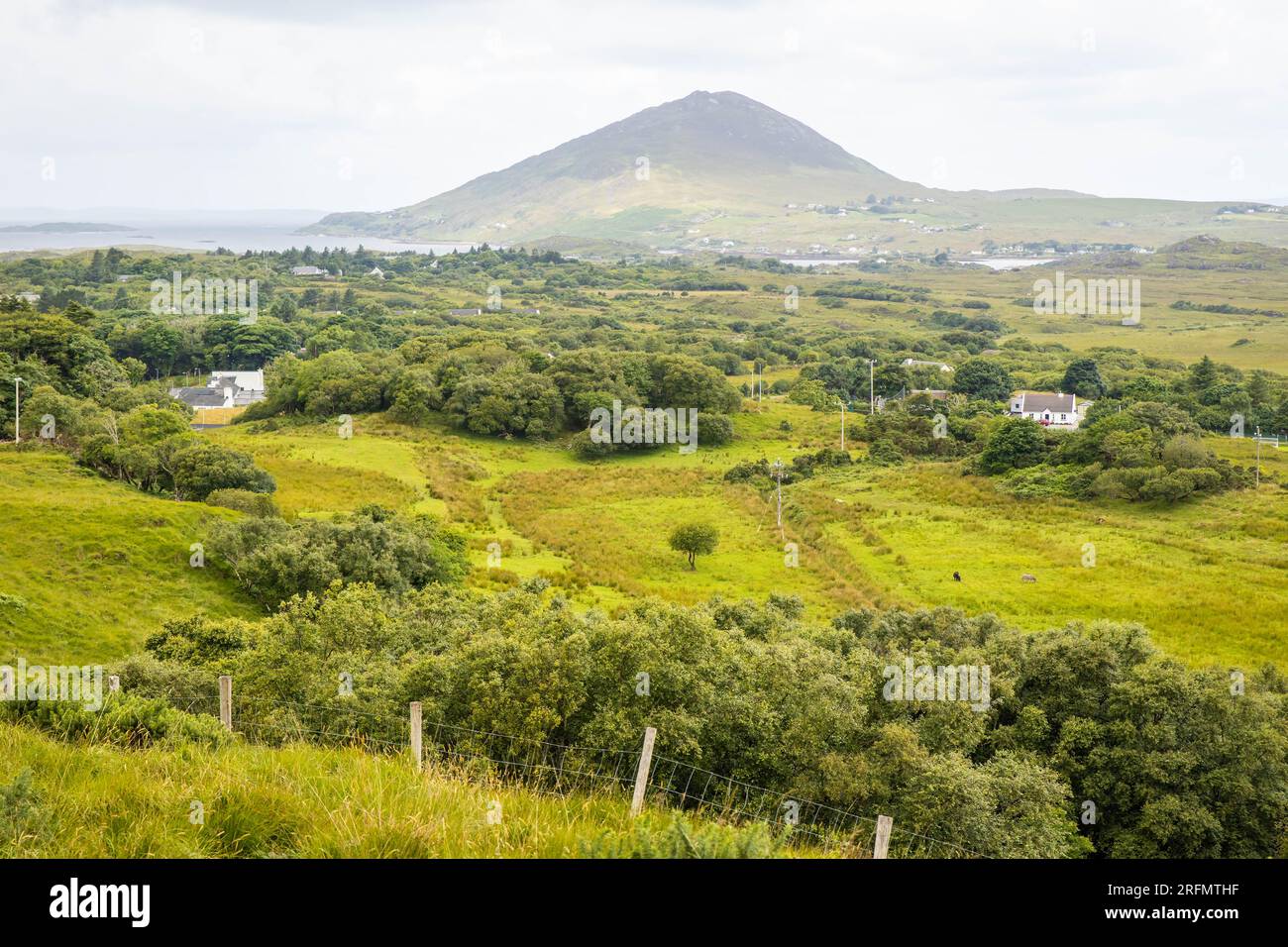 View from Diamond hill Connemara national park Ireland summer day Stock ...