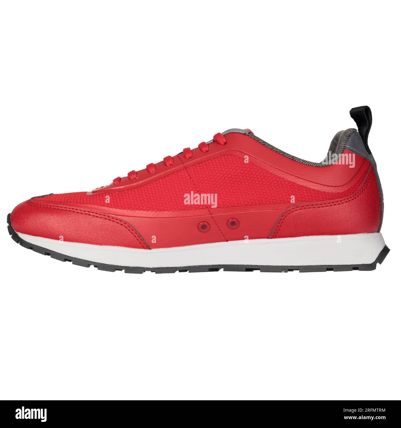 Elegant Red Leather Shoes, isolated Stock Photo - Alamy