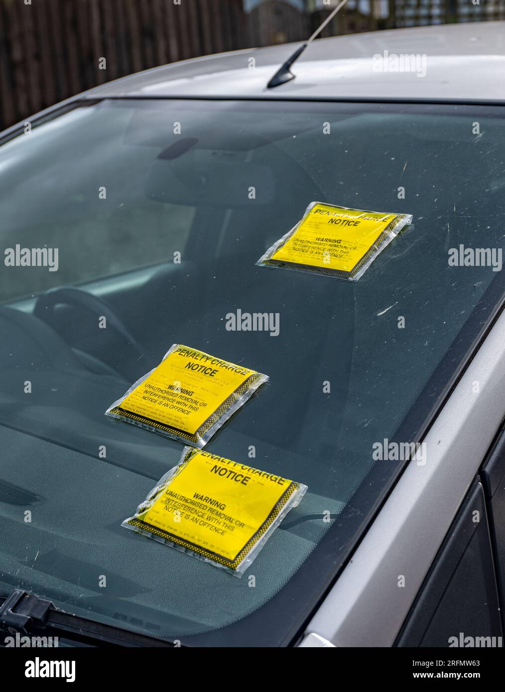 Multiple Parking Tickets or Penalty Charge Notices on the windscreen of ...