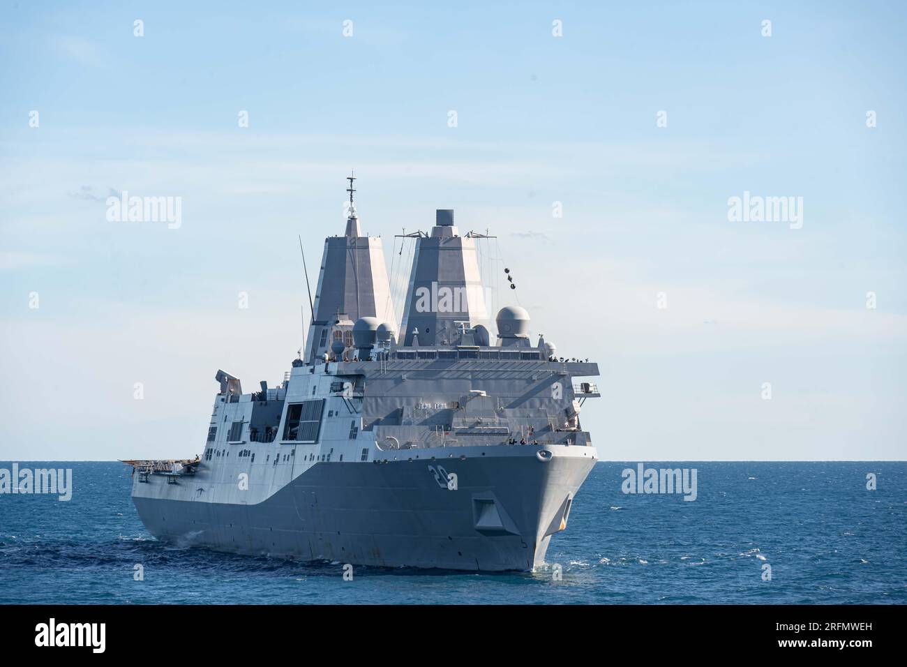 Coral Sea, Australia. 08 July, 2023. The U.S. Navy San Antonio-class ...