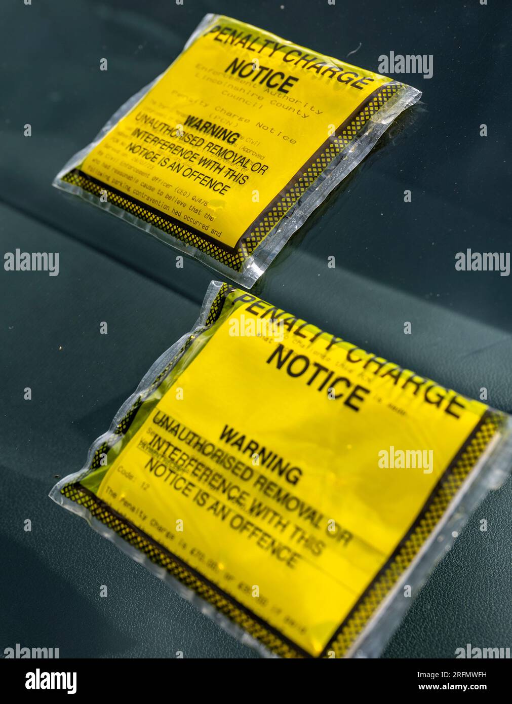 Multiple Parking Tickets or Penalty Charge Notices on the windscreen of ...