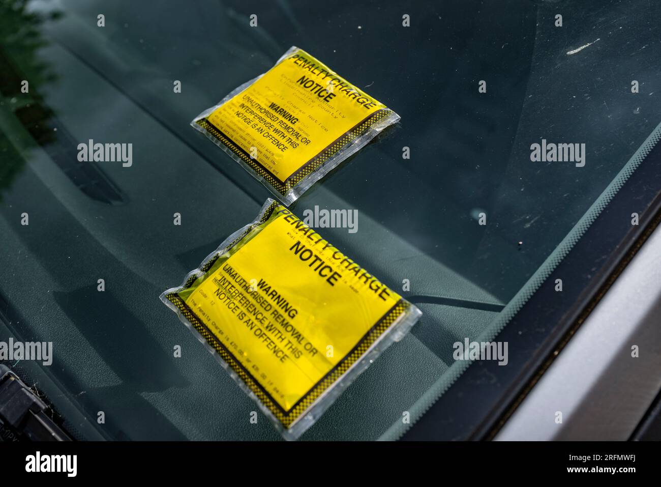 Multiple Parking Tickets or Penalty Charge Notices on the windscreen of ...