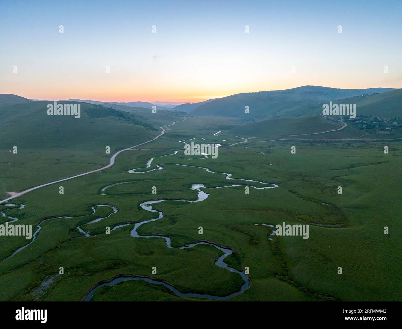 aerial view meander plateau nature Stock Photo - Alamy