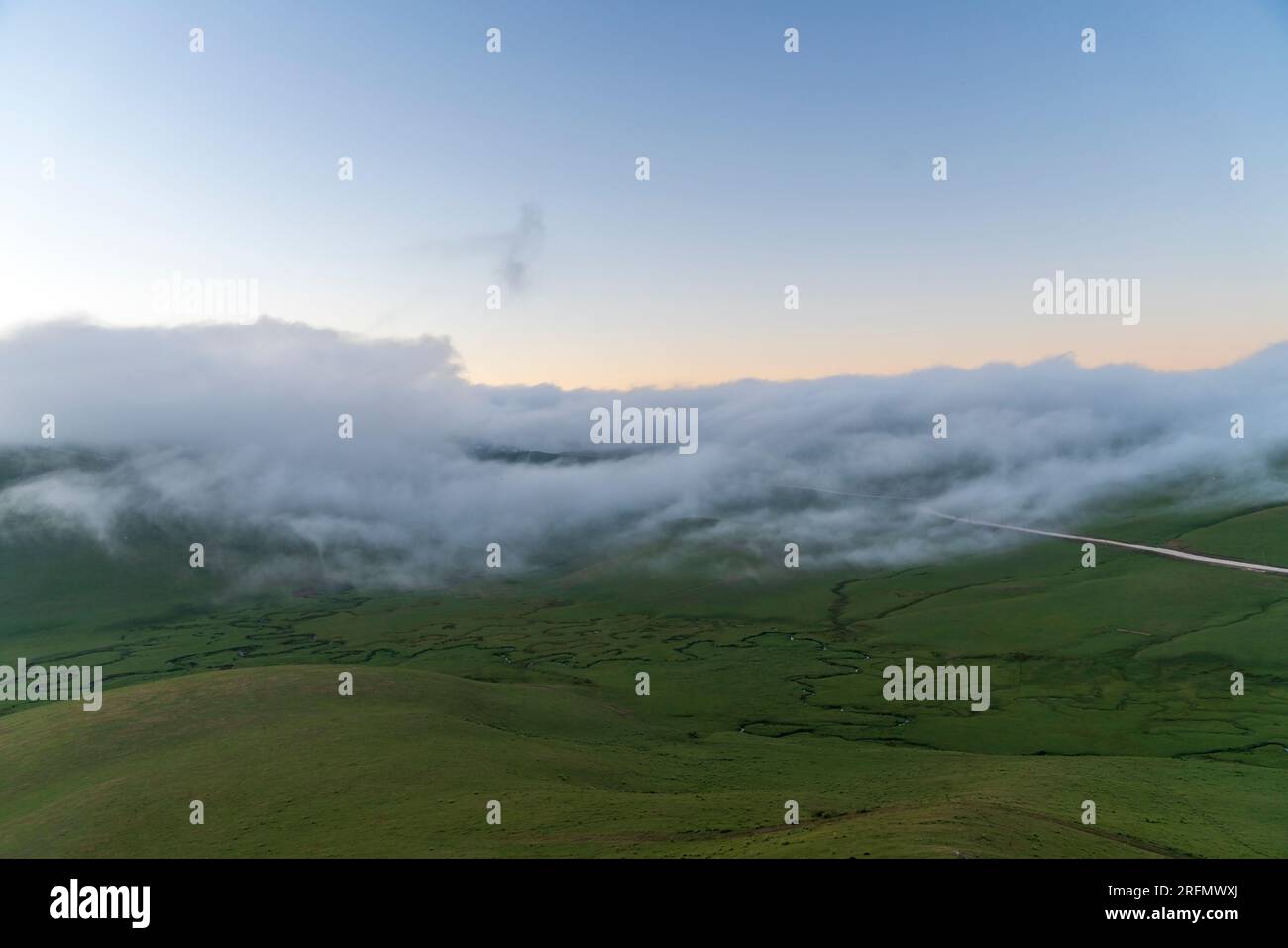 beautiful nature background, meander river plateau Stock Photo - Alamy