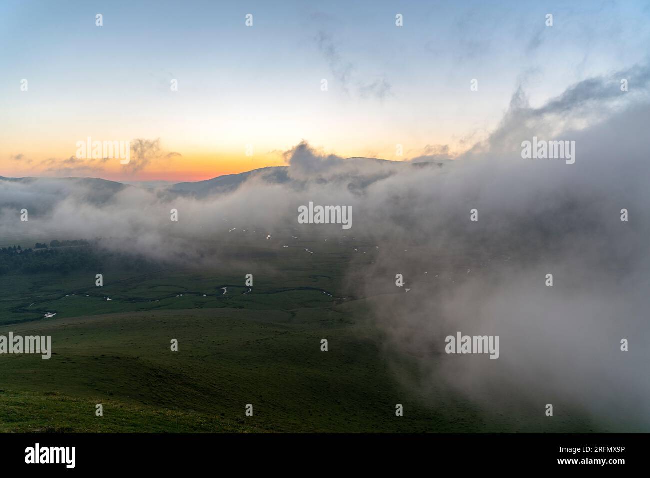 beautiful nature background, meander river plateau Stock Photo - Alamy