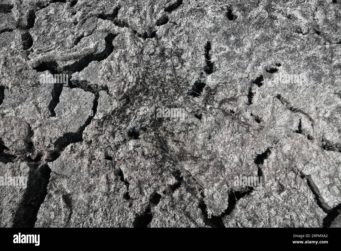 Low flow (summer steady low water level). The earth cracked as the ...