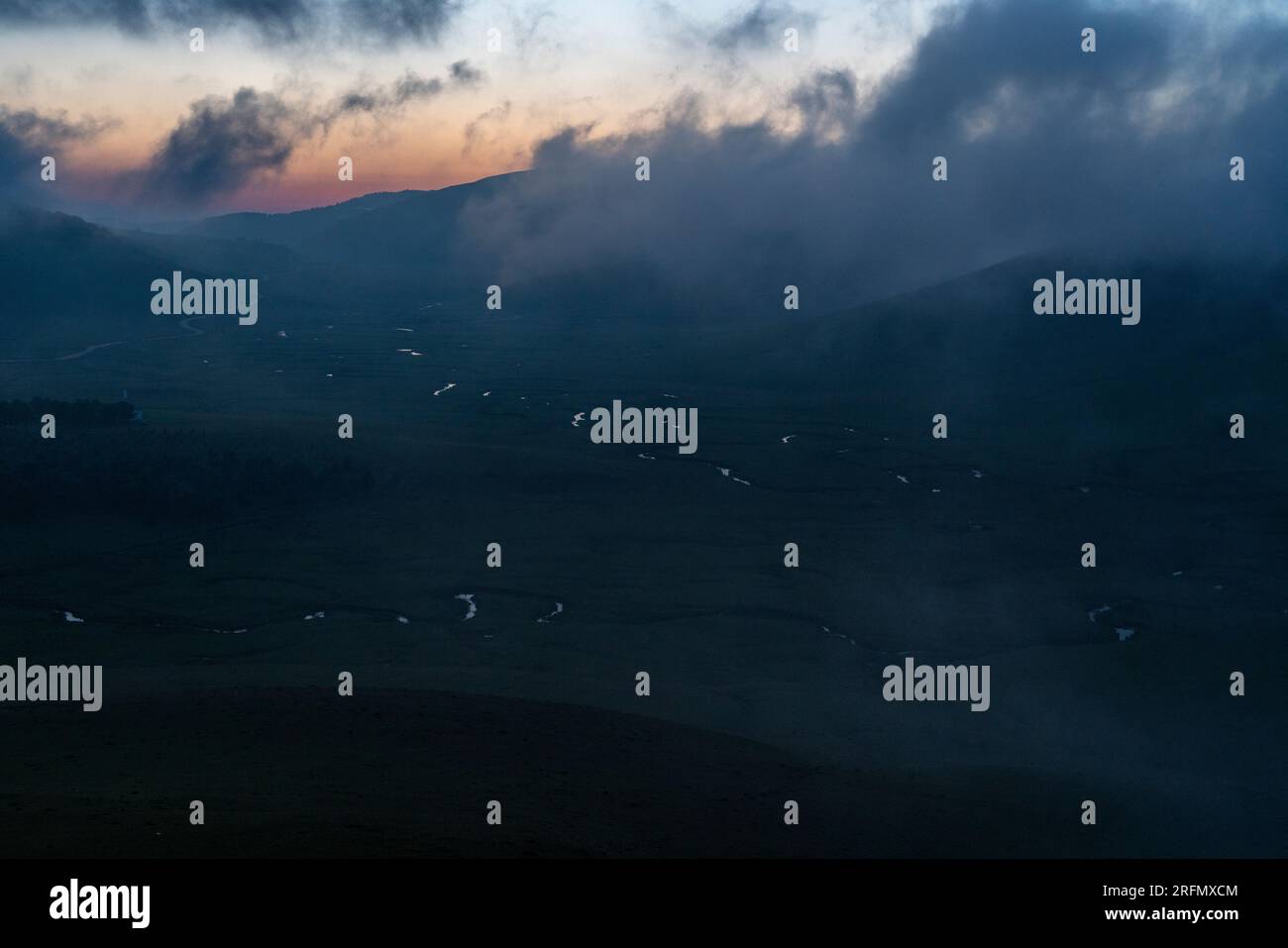 beautiful nature background, meander river plateau Stock Photo - Alamy