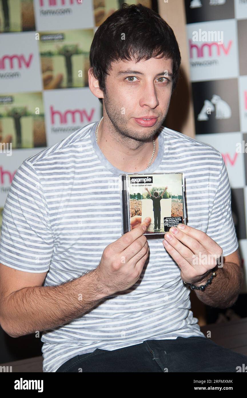 London, UK. London rapper Example (aka Elliot John Gleave) launches his ...