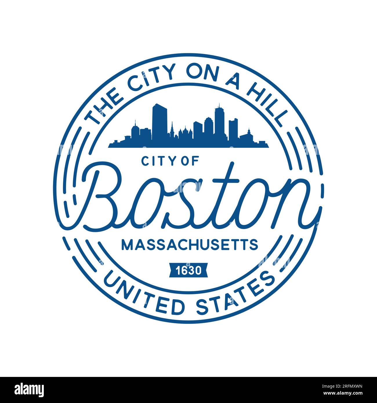 Boston Vector design template. Boston Massachusetts logotype. Vector ...