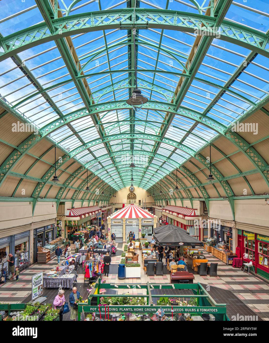 Internal daytime view looking across the Grainger Market in Newcastle ...