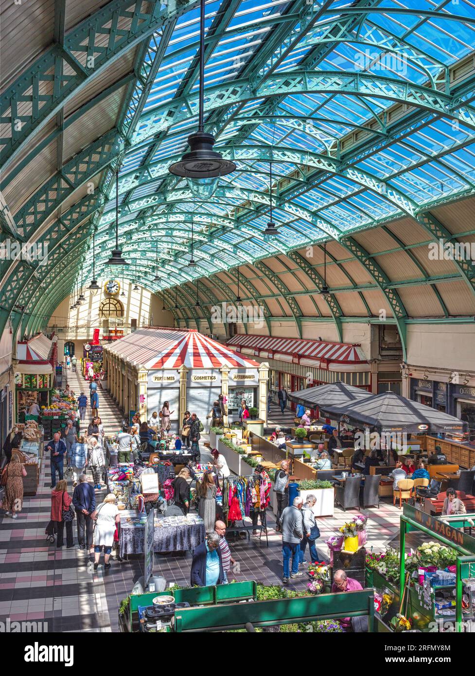 Internal daytime view looking across the Grainger Market in Newcastle ...