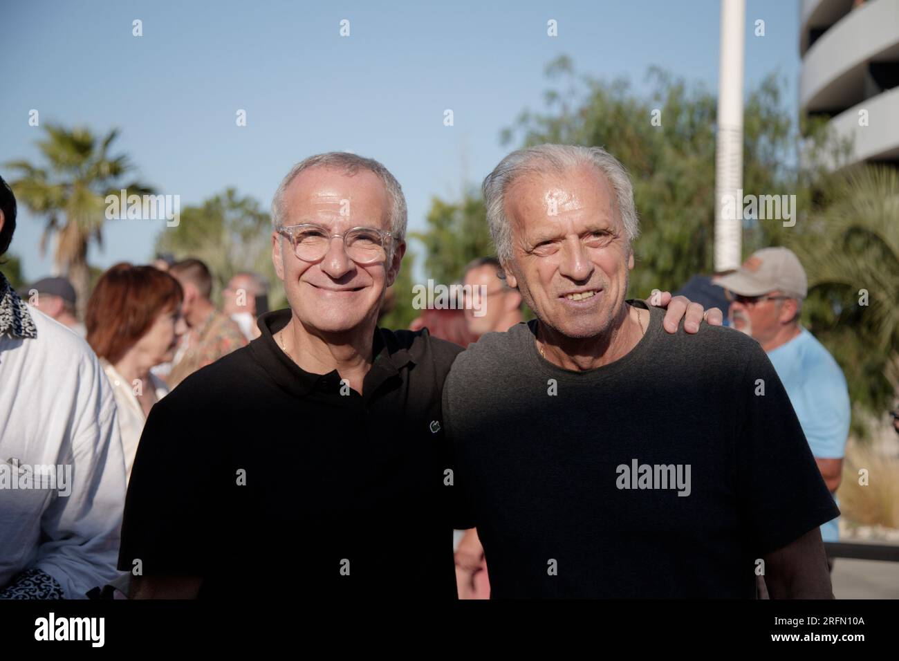 Cap of Agde, France. 24th June, 2023. Pierre Aknine and guest attend ...