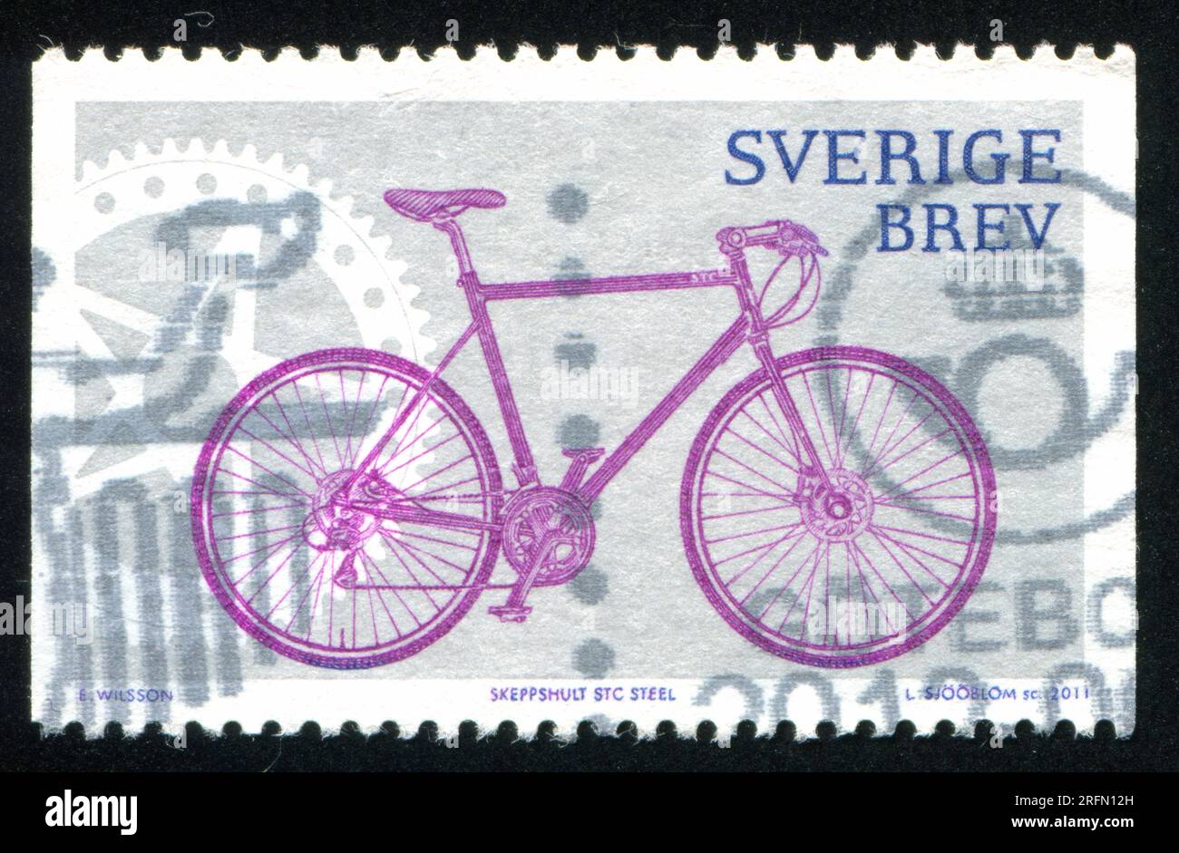 SWEDEN - CIRCA 2011: stamp printed by Sweden, shows Bike, circa 2011 ...